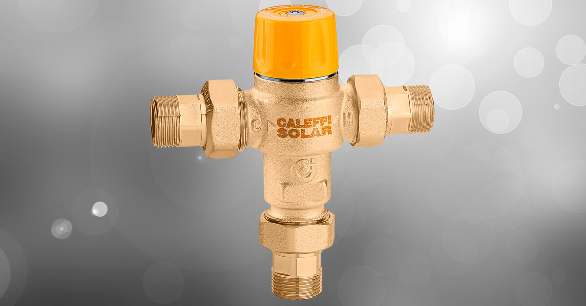 Válvula mezcladora termostática solar anti-quemaduras Caleffi